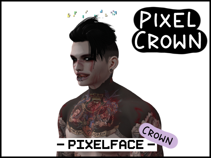 Second Life Marketplace - {Pixelface} Crown - Pixels